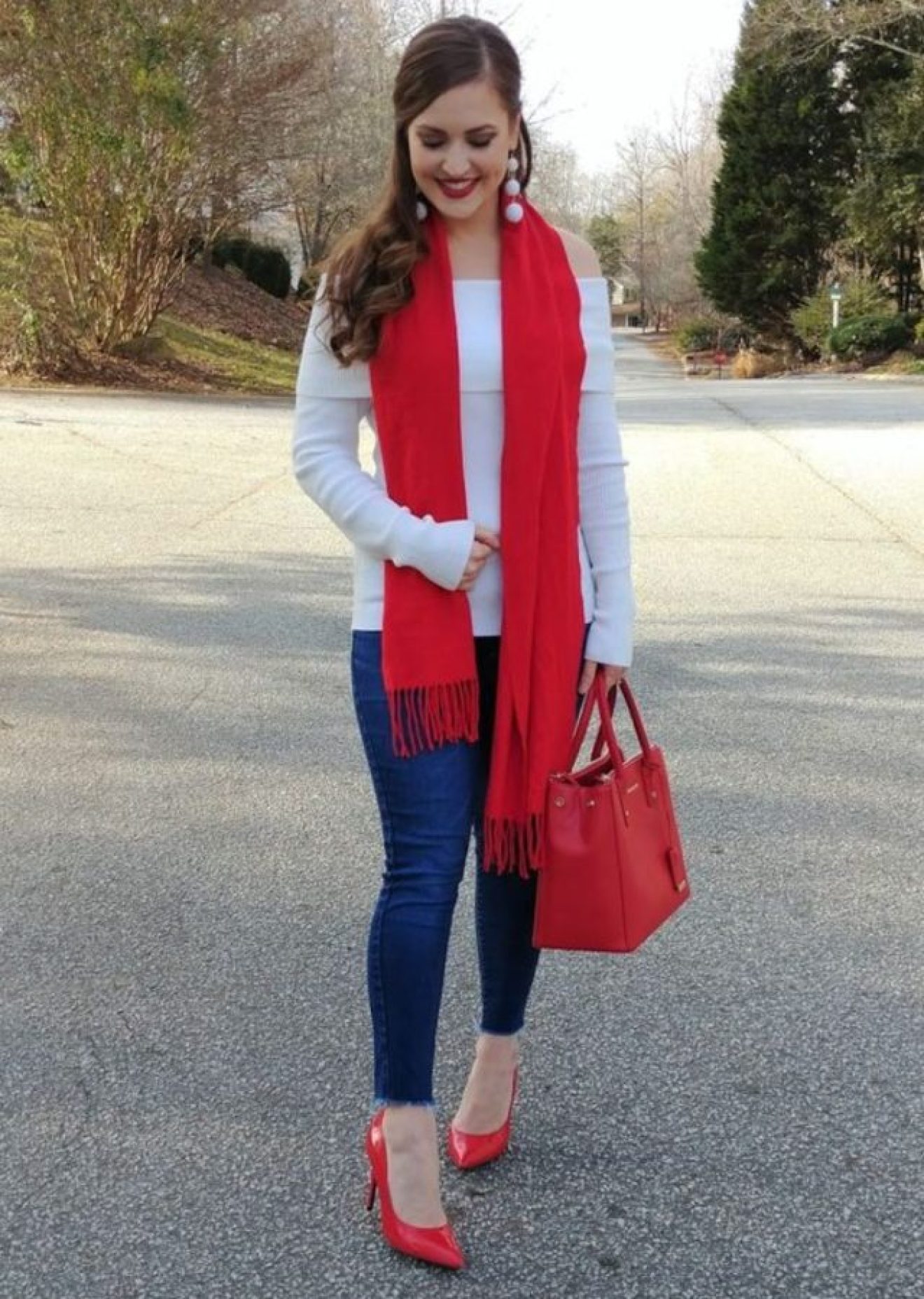 40 Outfits With Red Shoes For 2023 - The Shoe Box NYC